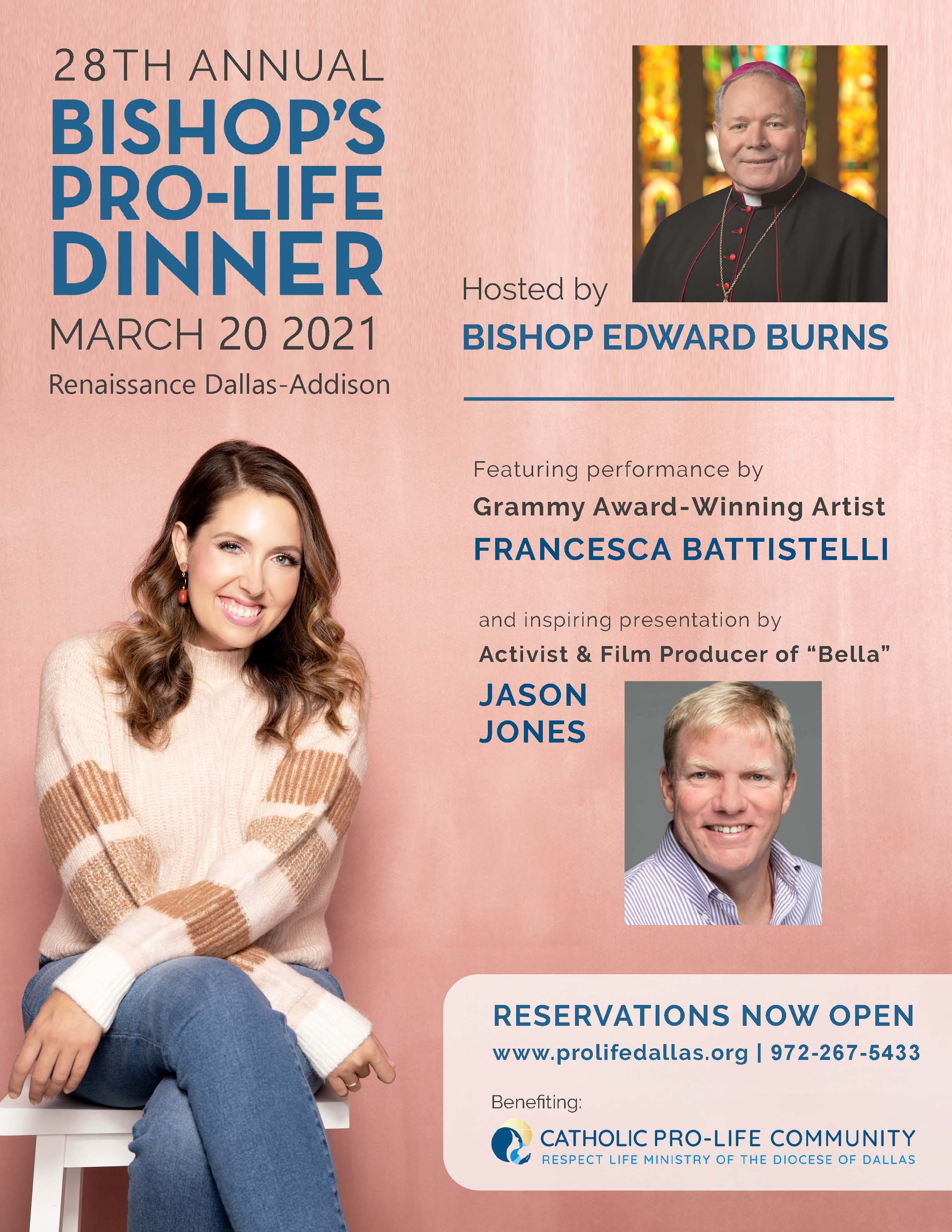 Promotions - Bishop's Pro-Life Dinner